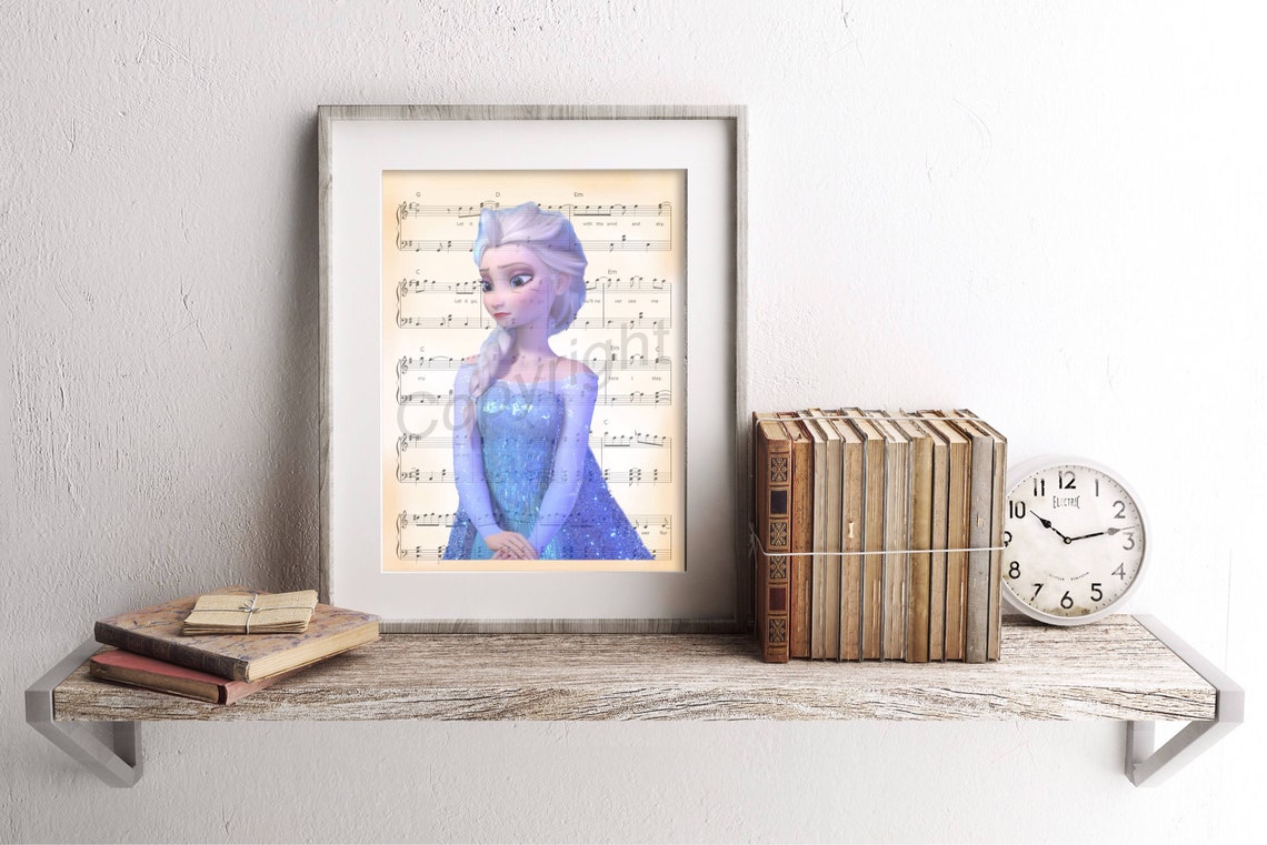 Frozen Elsa Sheet Music Art Print - Etsy