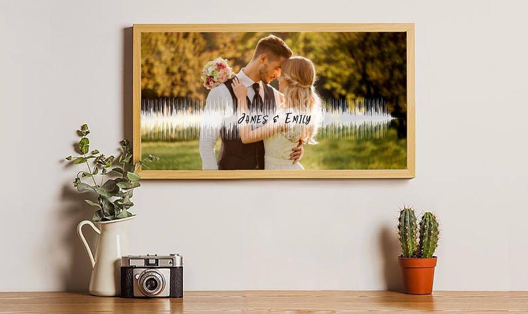 Custom Couple Name and Date Sound Wave Art Print - Etsy
