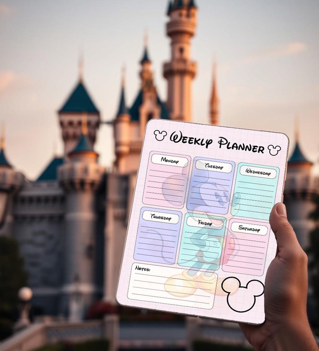 Disney Weekly Planner - Digital Weekly Planner - Cute Digital Planner ...
