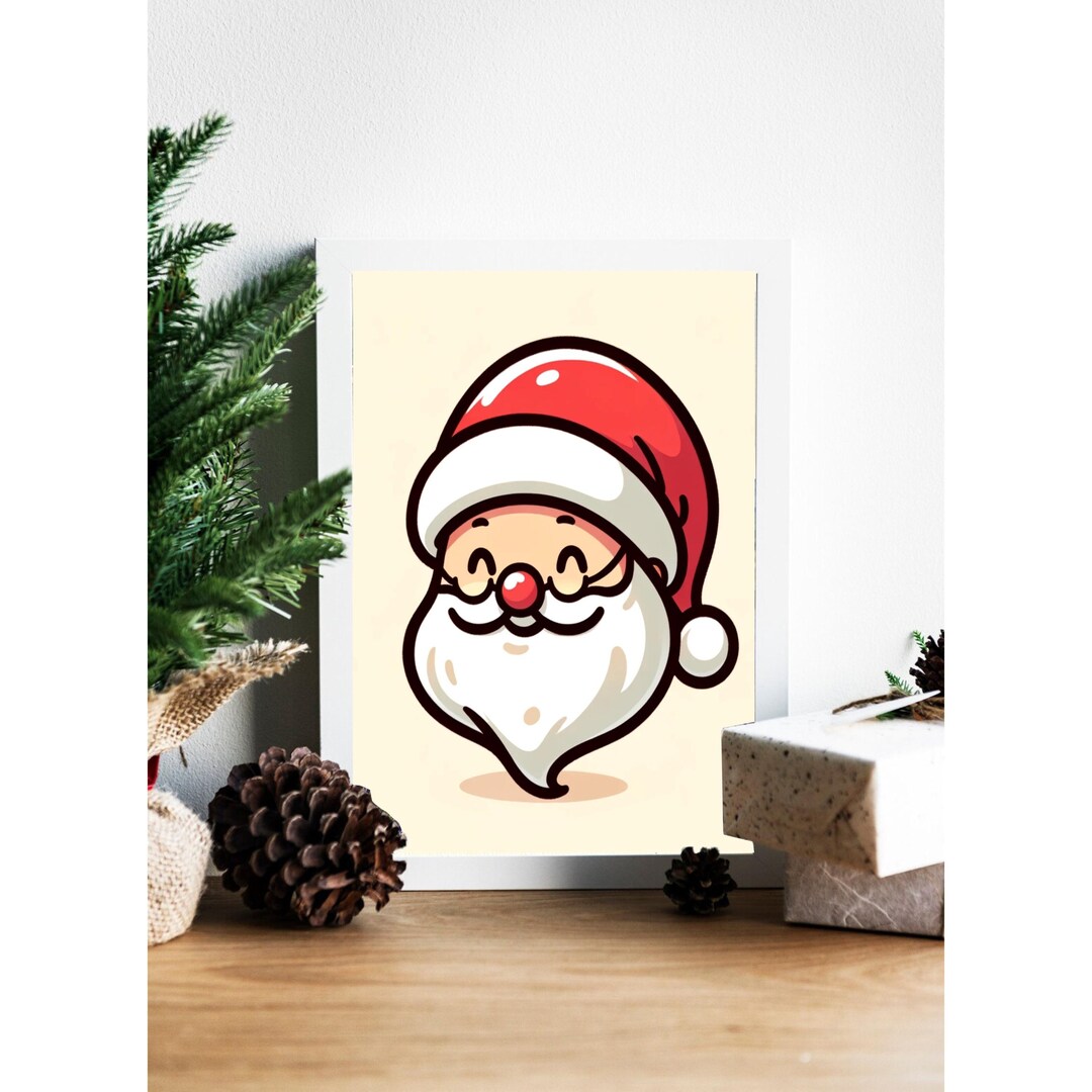 Jolly Santa Smiling Canvas Art, Unique Wall Decor, Wall Art, Room Decor ...