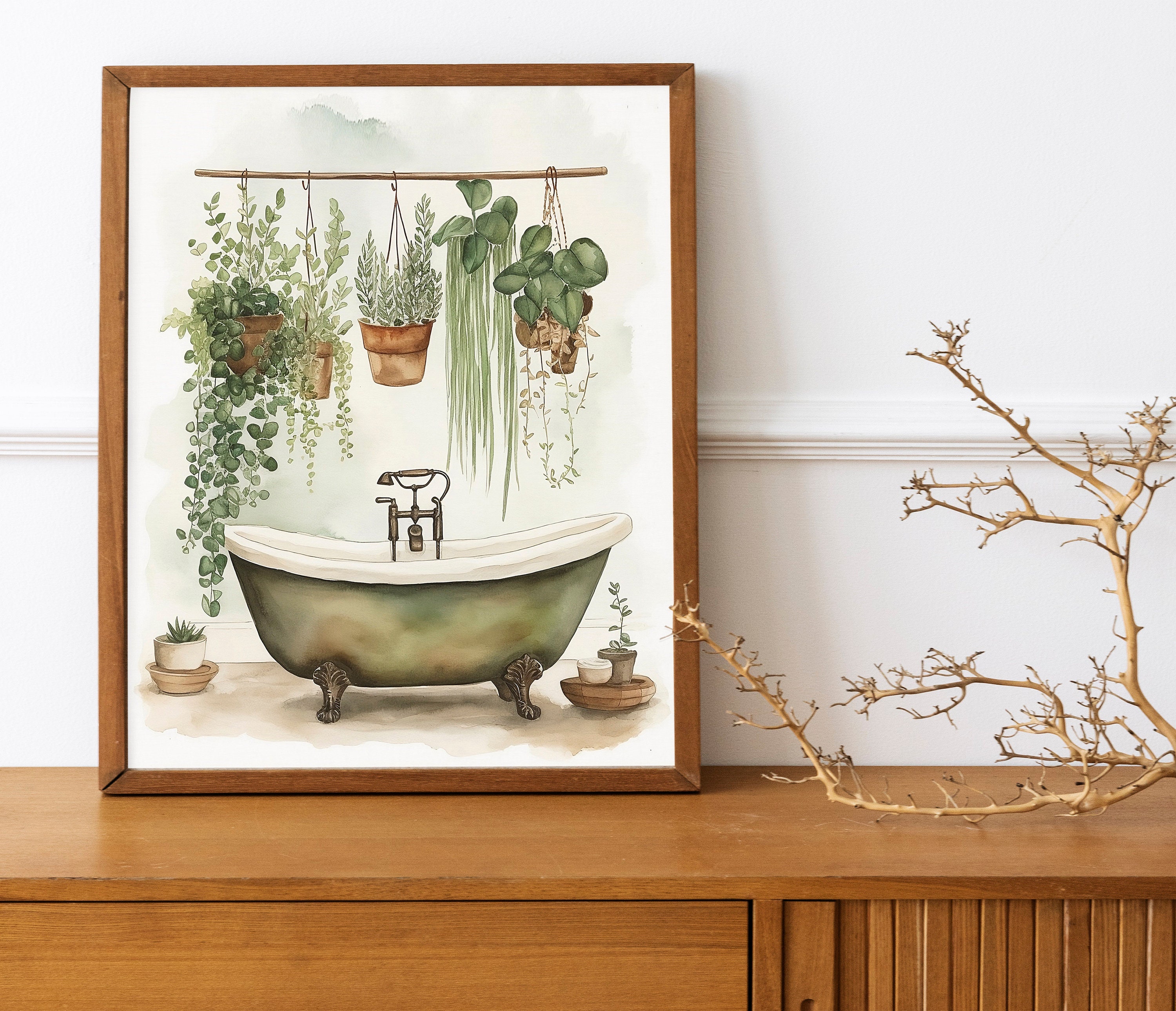 Boho Bathroom Print Bathroom Wall Art Bathroom Decor - Etsy