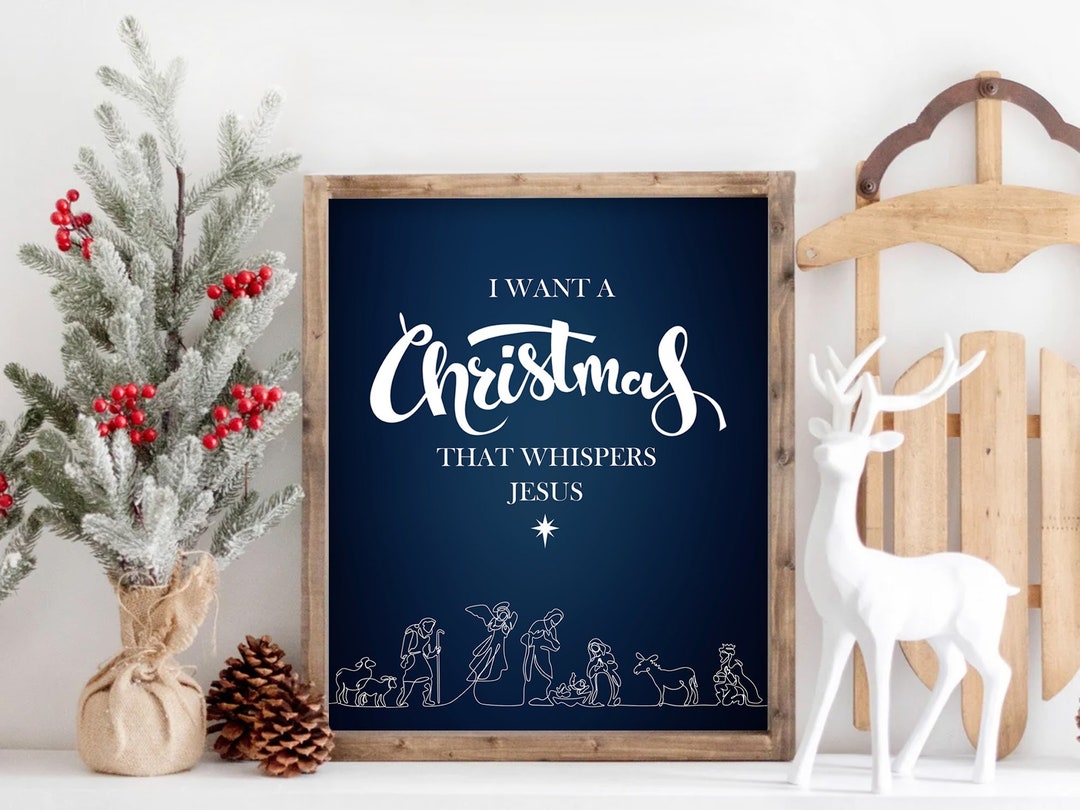 Christmas Nativity Christian Canvas Wall Decor, Jesus Christmas Art ...