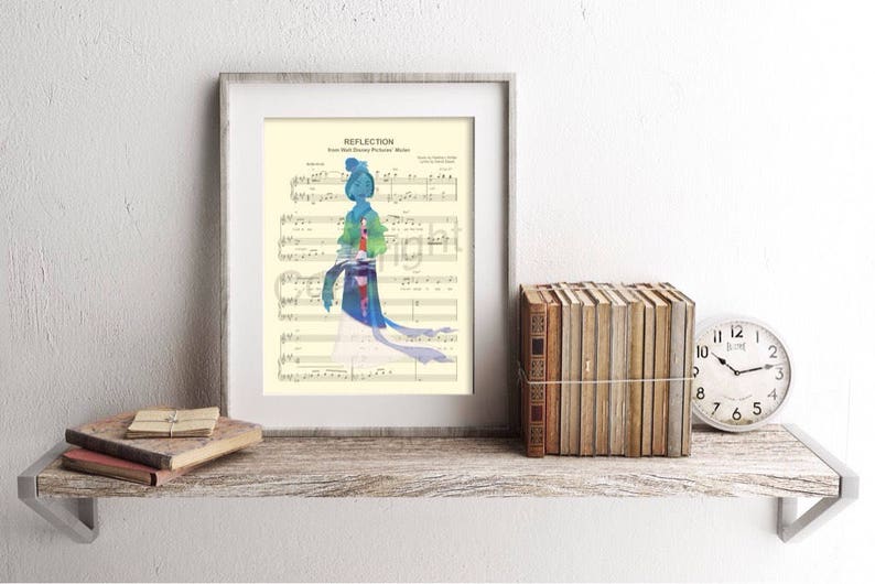 Mulan Reflection Sheet Music Art Print - Etsy