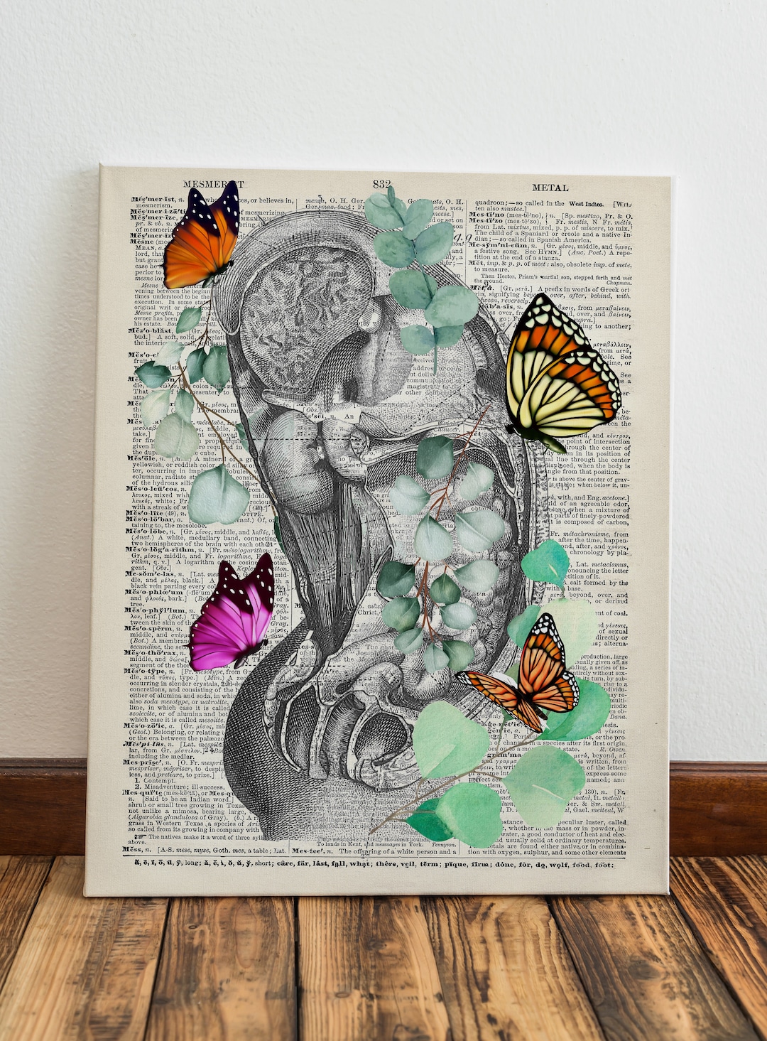 Anatomy Art, Anatomy Dictionary Art, Dictionary Wall Decor, Organs in ...