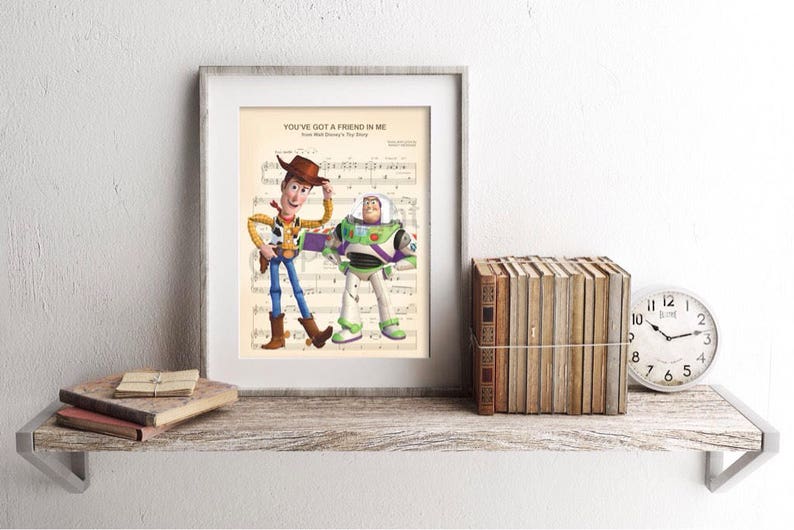 Toy Story Woody and Buzz Sheet Music Art Print | Etsy