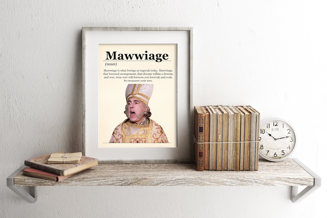 The Princess Bride Mawwiage Definition Art Print, Princess Bride ...