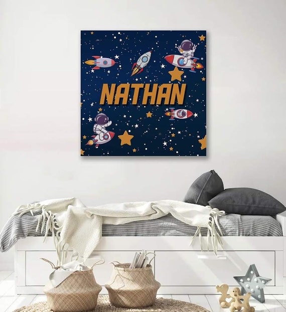 Personalized Child Name Canvas Custom Stars Child Canvas - Etsy