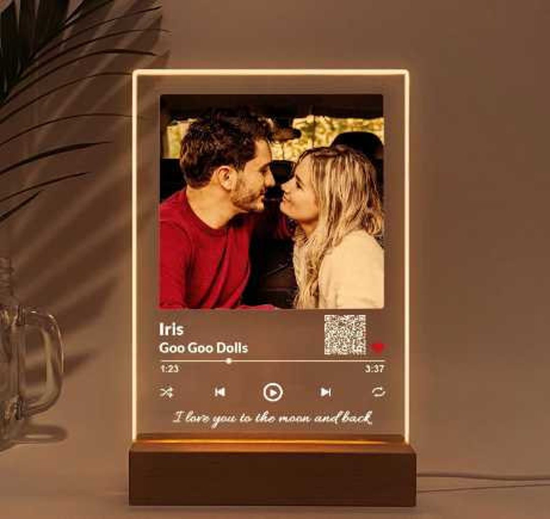 Song Plaque With QR Code, Personalized Photo Frame Music Plaques Gifts ...