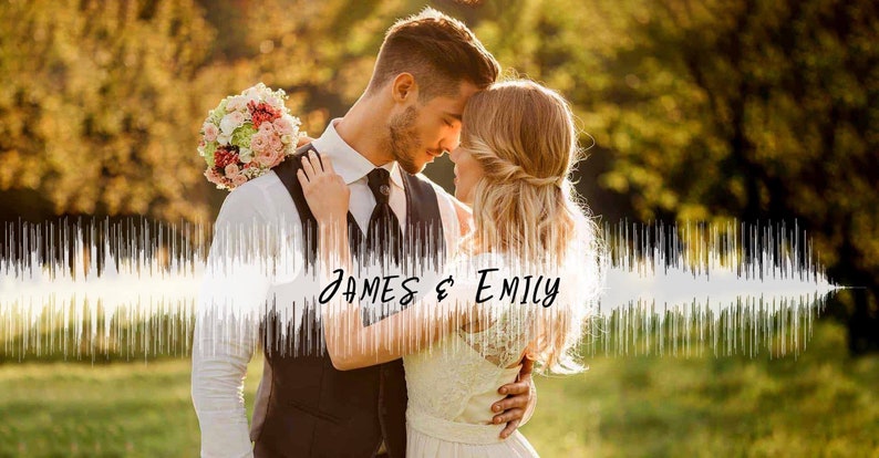 Custom Couple Name and Date Sound Wave Art Print - Etsy