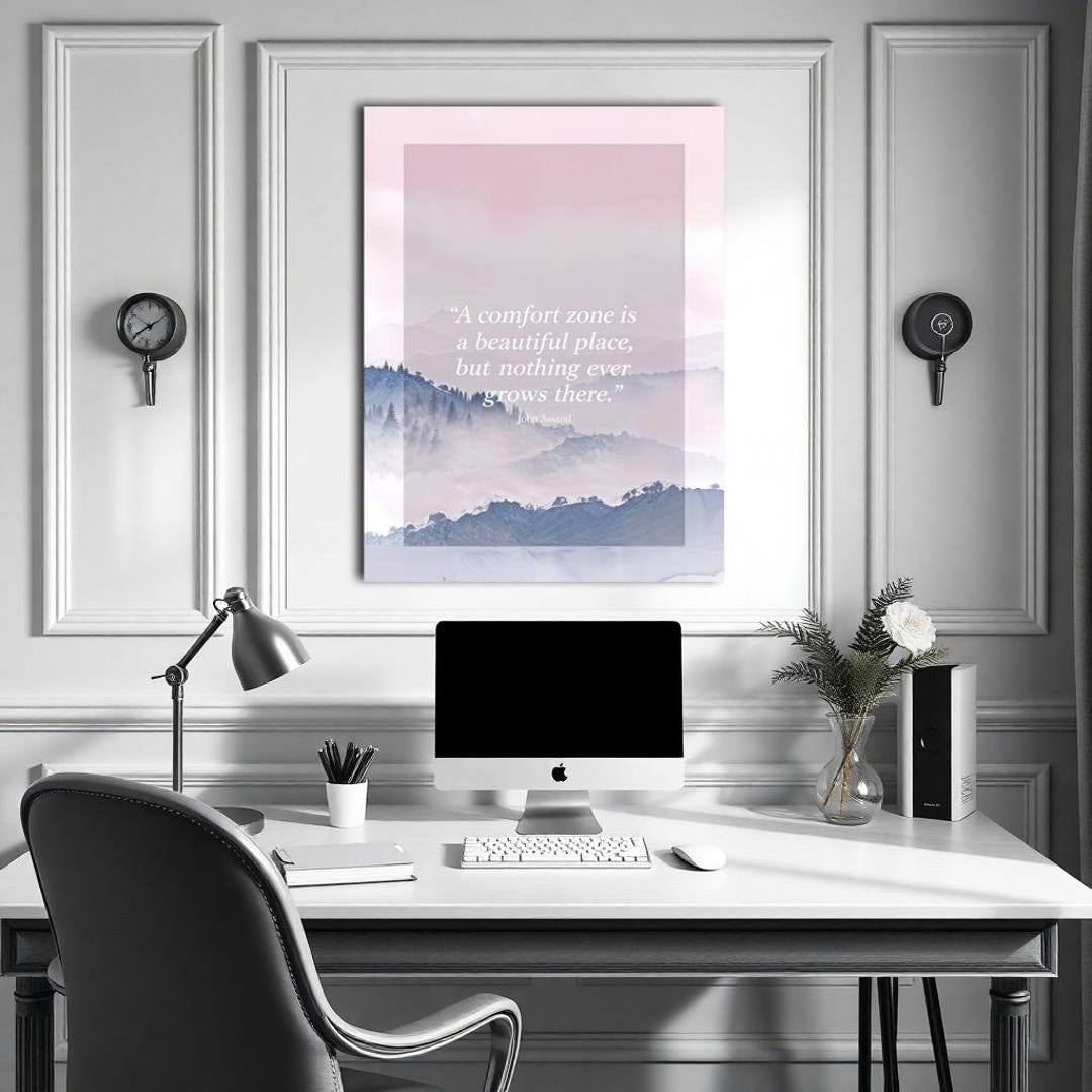 A Comfort Zone is a Beautiful Place - Motivational Quote Print - Growth ...