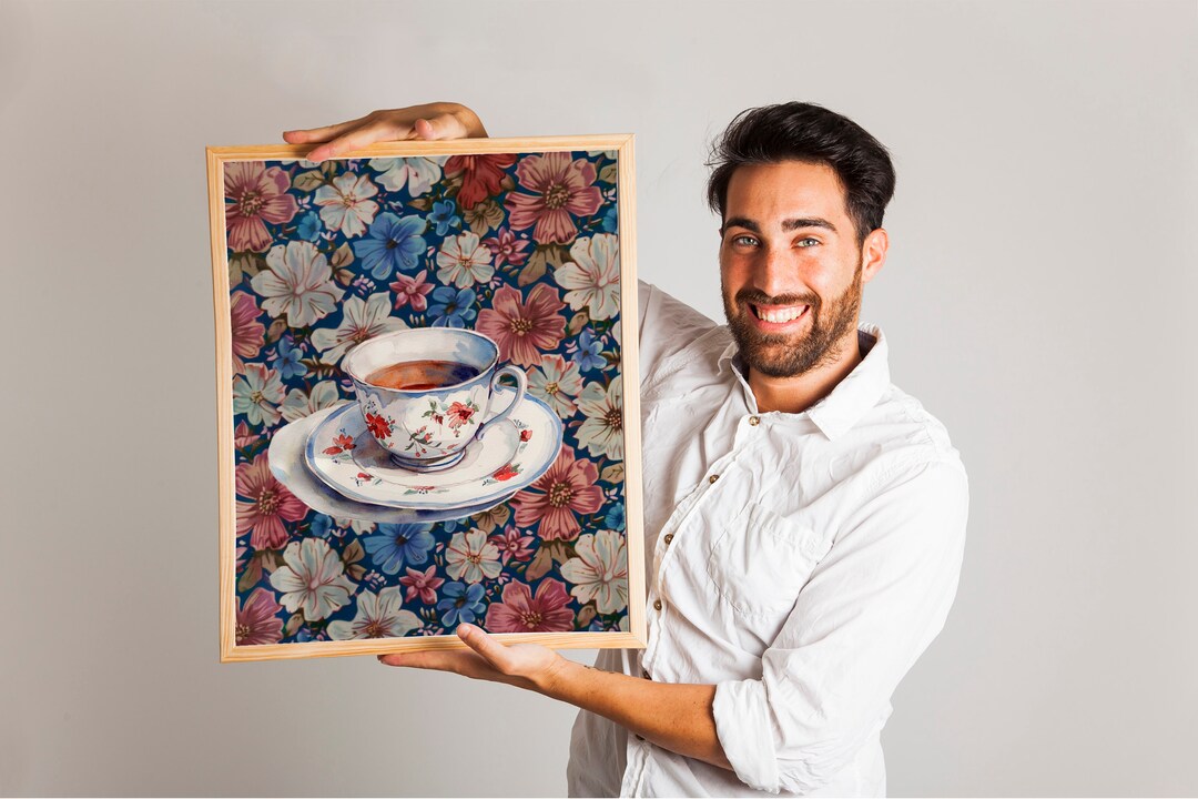 Vintage Tea Illustration Art Print, Vintage Art, Tea Makes Everything ...