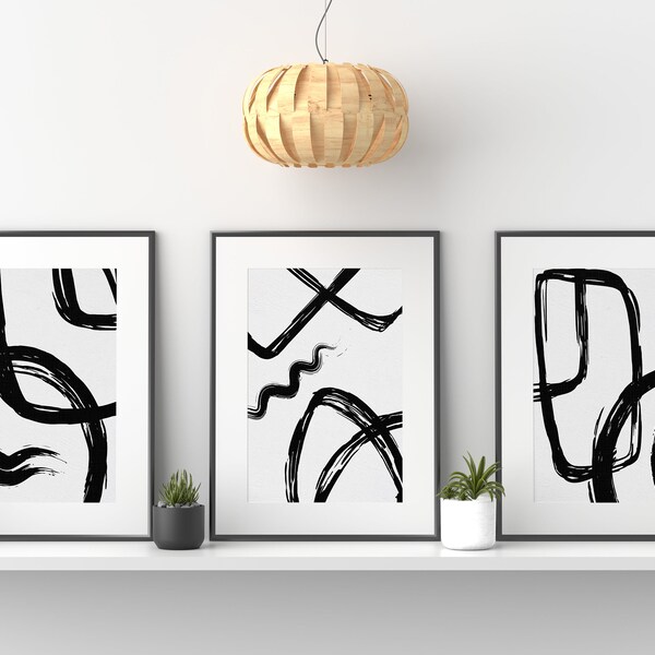 Abstract Lines Wall Art - Etsy