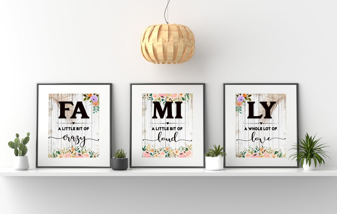 Family Botany Wall Decor Art Print Set - Etsy