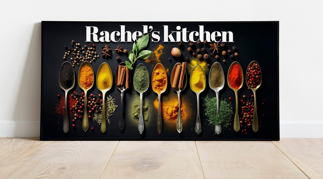 Custom Kitchen Spices Canvas Art Wall Decor - Etsy