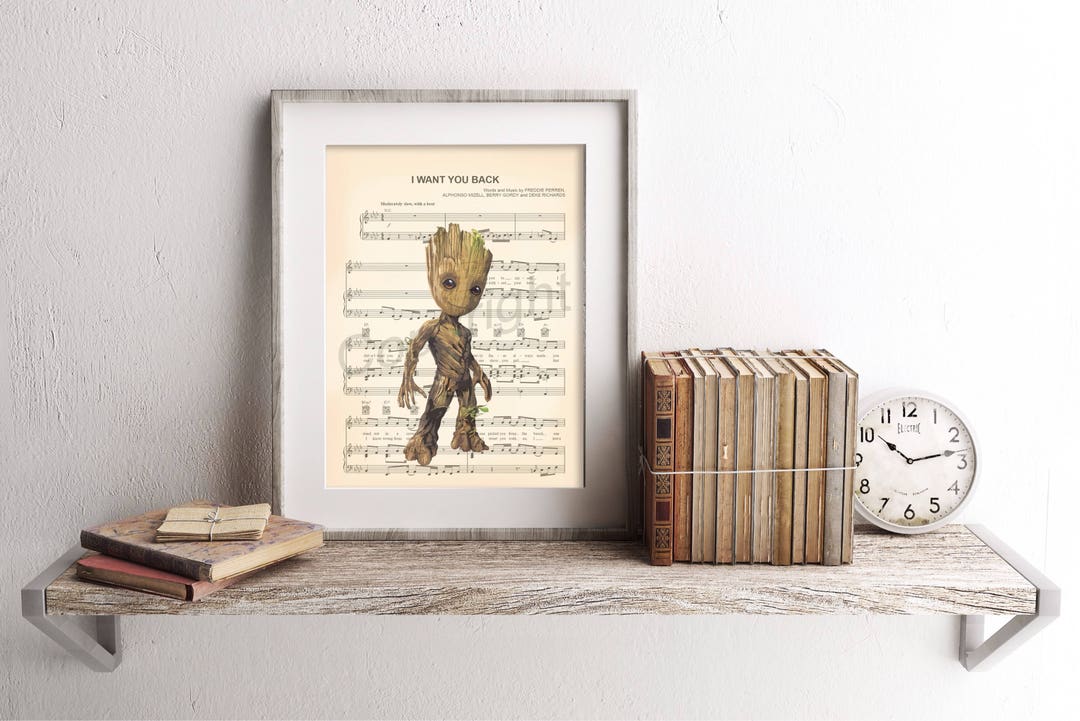 Guardians of the Galaxy Baby Groot Sheet Music Art Print - Etsy
