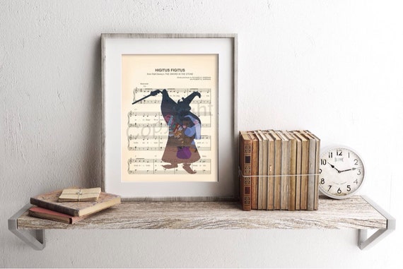 Sword in the Stone Merlin Silhouette Higitus Figitus Sheet - Etsy