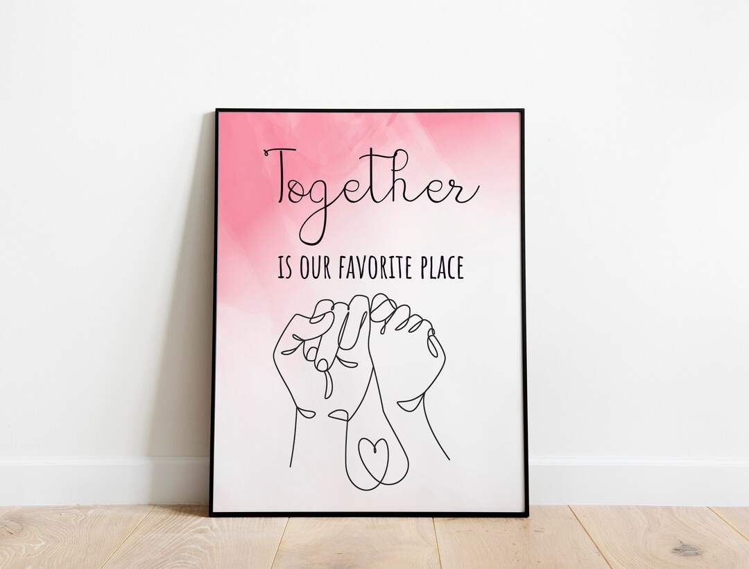 Pinky Promise Hands Print Pinky Swear Line Art Love Promise Friendship Hand Drawing Minimalist ...