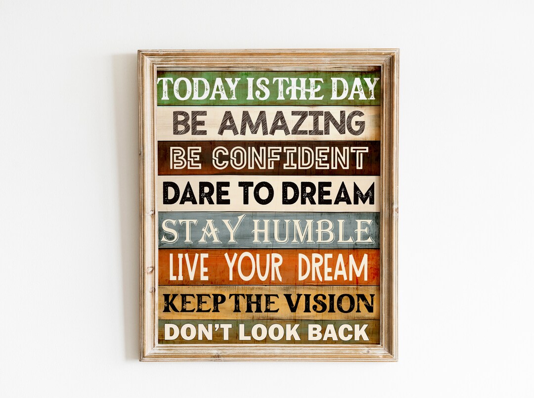 Motivational Art Wall Art Inspirational Positive Art Print Etsy