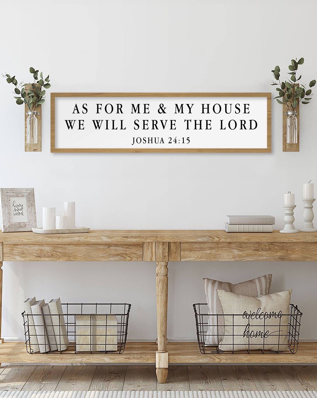 We Will Serve the Lord, Joshua 24:15, Bible Art, Christian Canvas - Etsy