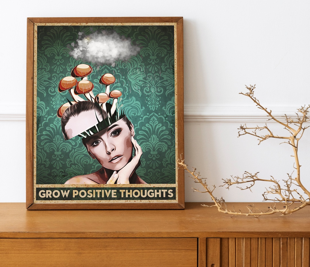Grow Positive Thoughts, Motivational Art, Wall Art, Women Empowerment ...