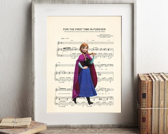 Frozen Musical Poster for the First Time in Forever Music Sheet High ...