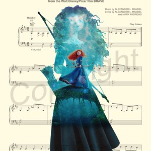 Brave Touch the Sky Disney Sheet Music Art Print - Etsy