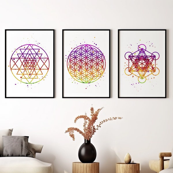 Sacred Geometry Wall Art - Etsy