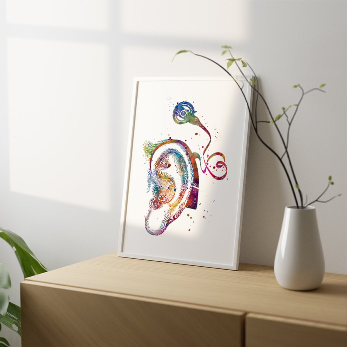 Cochlear Implant Poster Watercolor Art Print Hearing Loss - Etsy