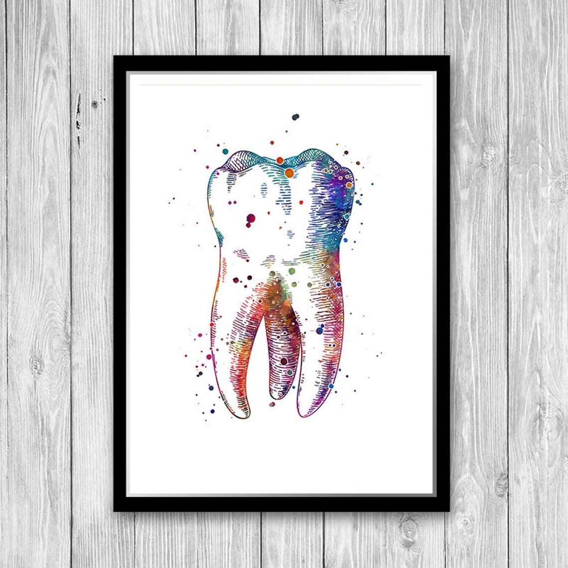Tooth Art Dental Art Dental Office Decor Dentist Gift Molar | Etsy