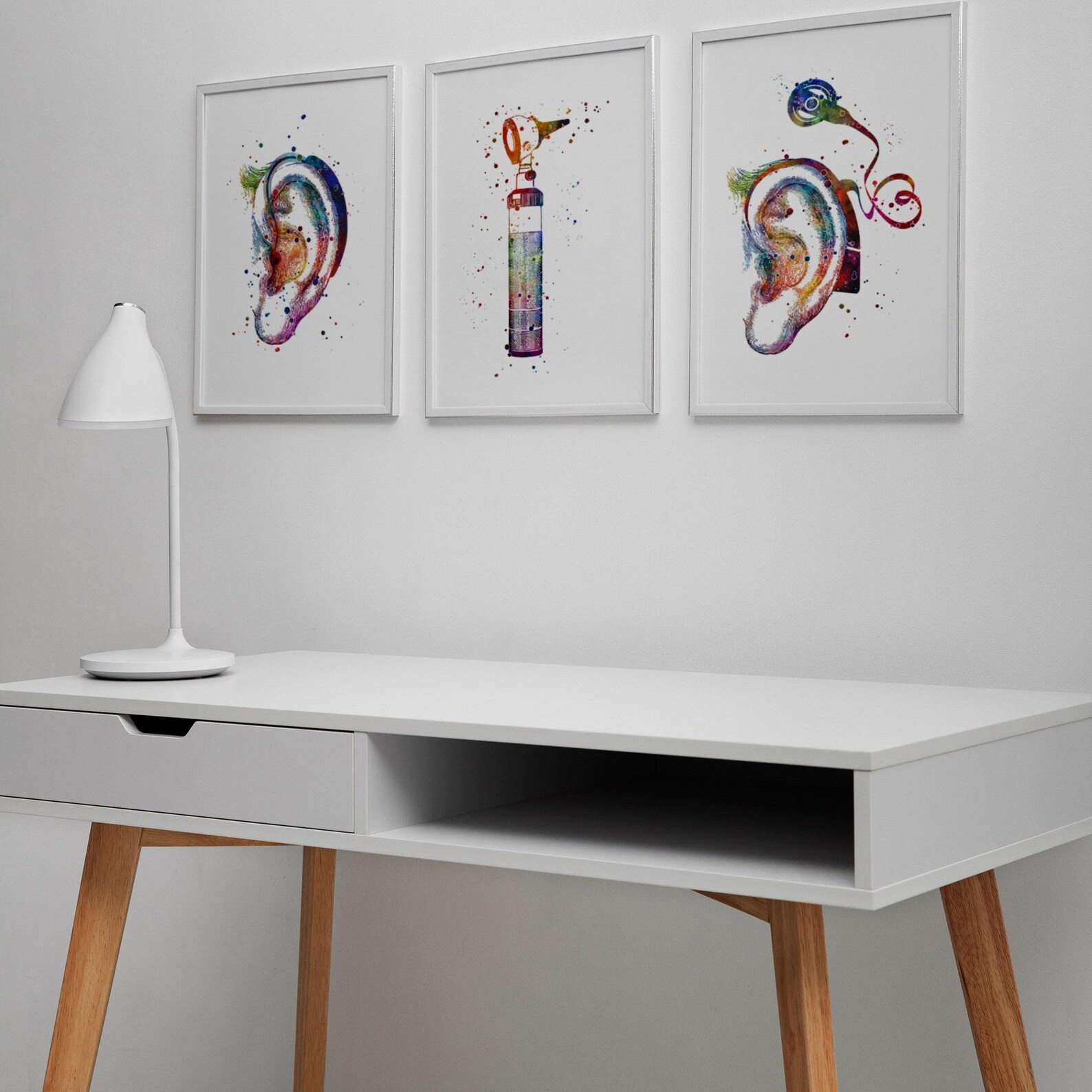 Audiology Prints Set of 3 | Multicolored Watercolor Art Posters for ...