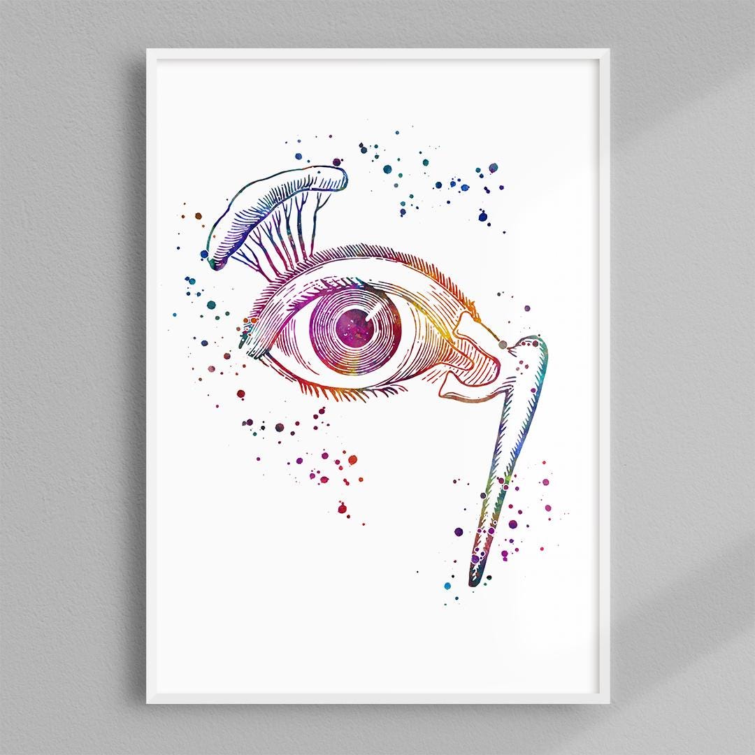 Ophthalmology Art Print, Human Eye Anatomy Watercolor Artwork ...