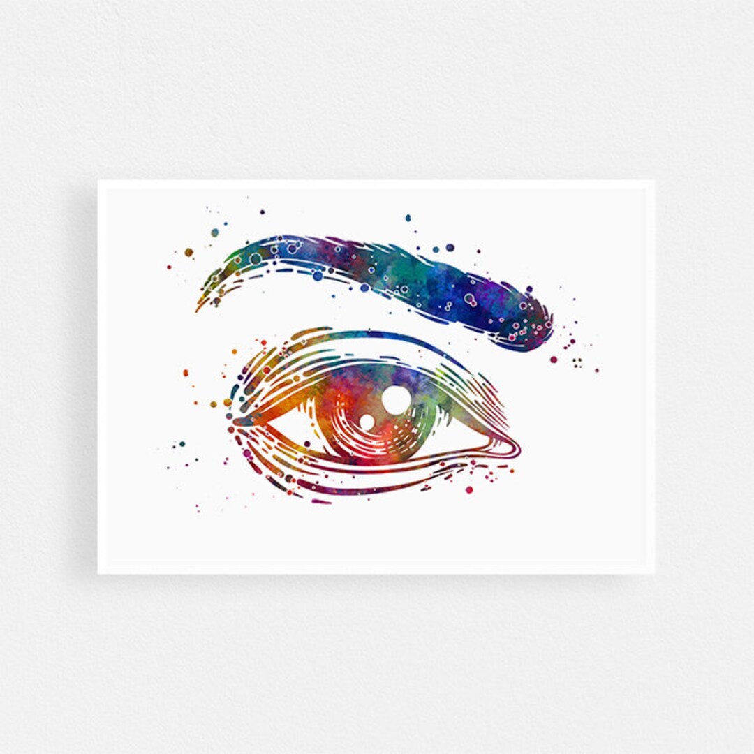 Human Eye Watercolor Print Optometry Art Clinic Decor Eye Doctor Office ...
