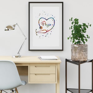 Chest Physiotherapist Office Decor | Physiotherapy Watercolor Print ...