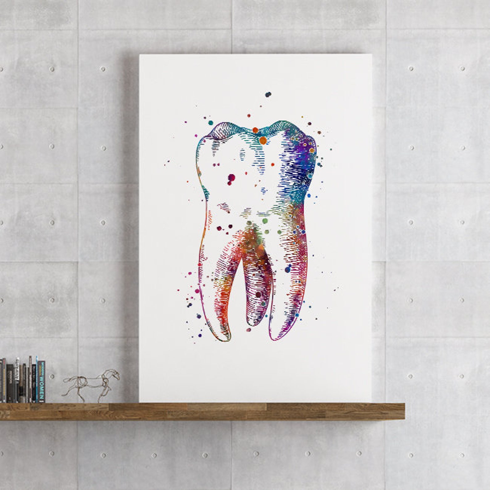 Tooth Art Dental Art Dental Office Decor Dentist Gift Molar | Etsy