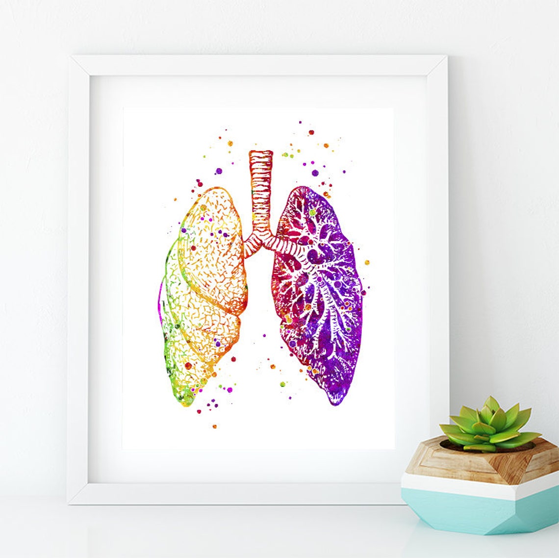 Anatomical Lungs Anatomy art print Med student gift Medical | Etsy