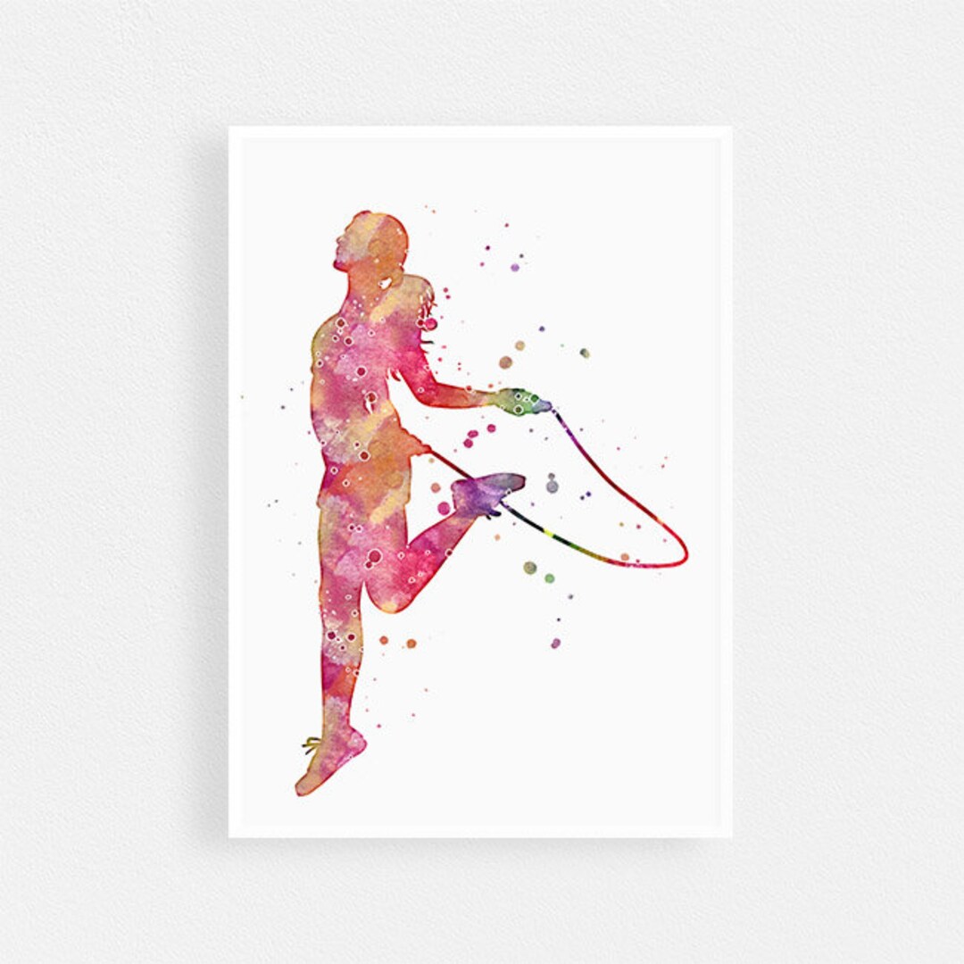 Jump Rope Girl Watercolor Print - Perfect Sports Art for Girls Room ...