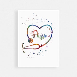 Chest Physiotherapist Office Decor | Physiotherapy Watercolor Print ...