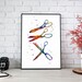 Scissors Crafting Sewing Watercolor Print Gift for Seamstress - Etsy