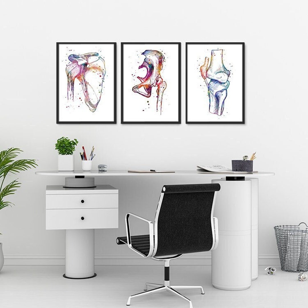 Orthopedic Surgeon Gift - Physical Therapy Art - Shoulder Hip and Knee ...