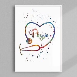 Chest Physiotherapist Office Decor | Physiotherapy Watercolor Print ...