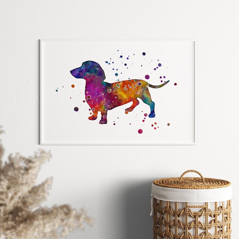 Watercolor Dog Print - Etsy
