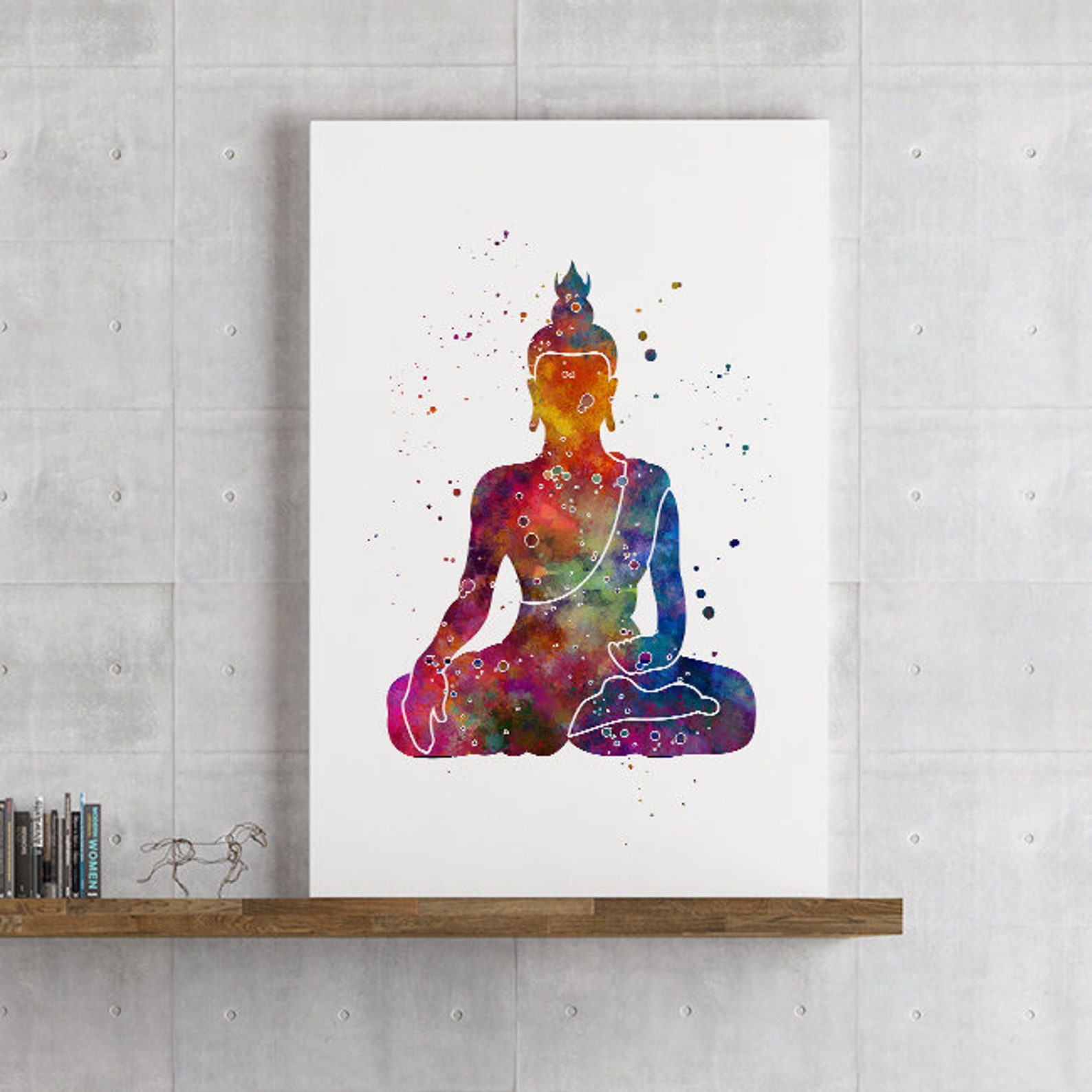 Buddha Yoga Pose Watercolor Art Print Buddhism Art - Etsy