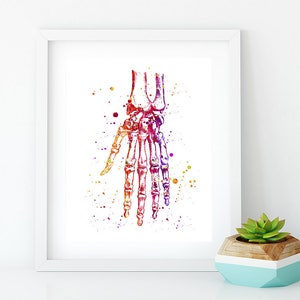 Orthopedic Surgeon Gift Hand Anatomy Art Print Medical Wall Decor ...