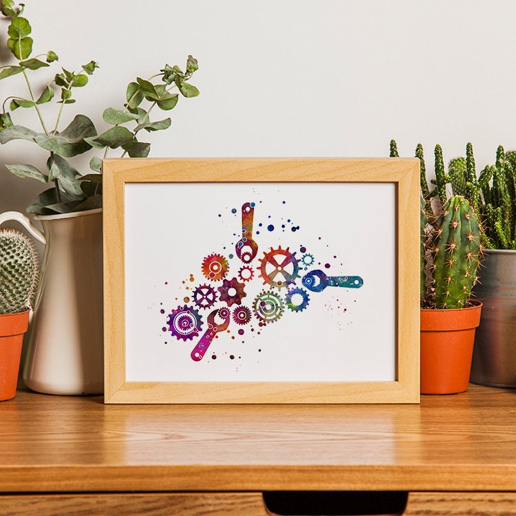 Mechanical Engineering Art Print Mechanical Engineer Gift | Etsy