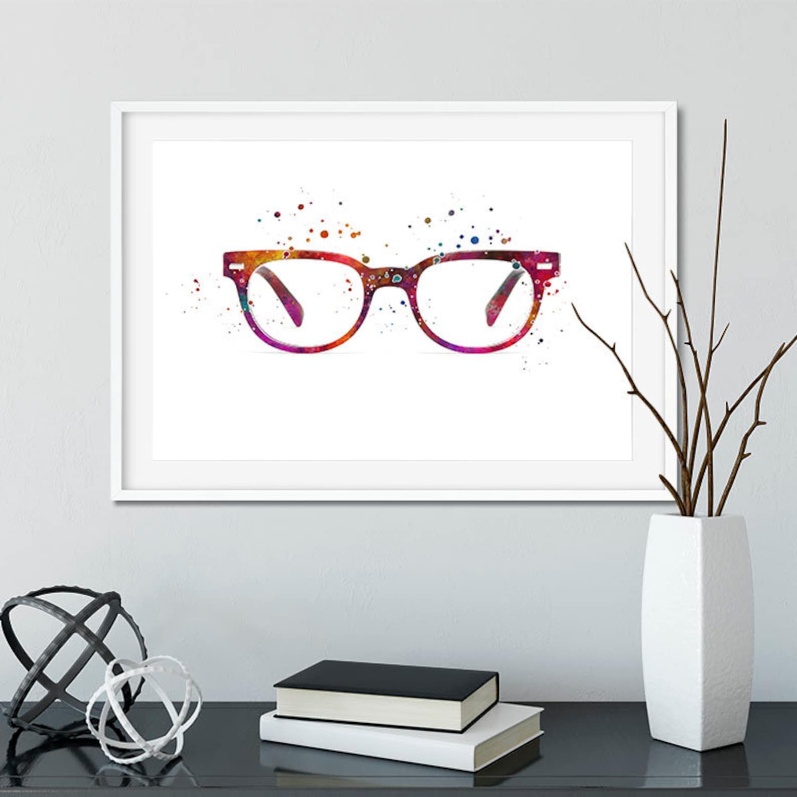 Eye Doctor Office Decor Optometrist Gift Eyeglasses Watercolor | Etsy