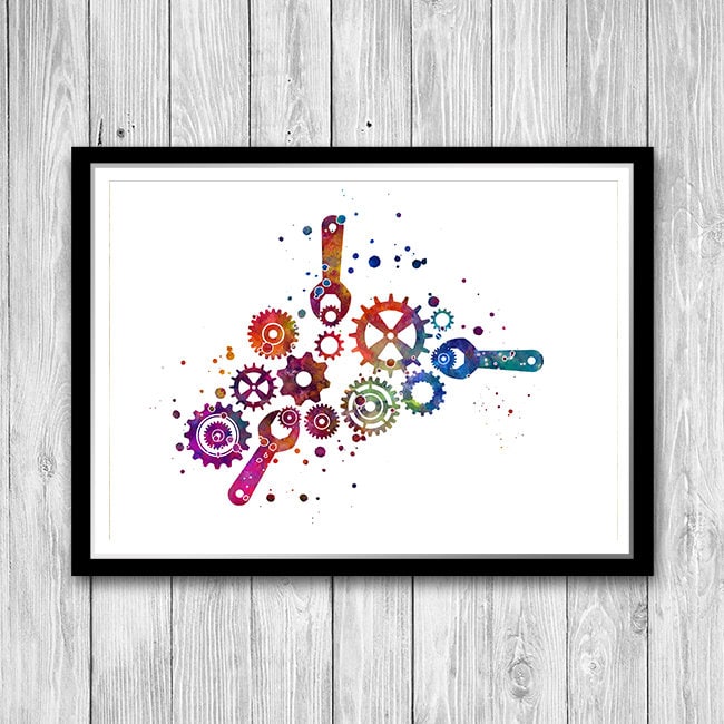 Mechanical Engineering Art Print Mechanical Engineer Gift | Etsy