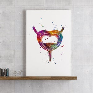 Urologist Office Decor, Bladder Art Watercolor Print, Urology Art - Etsy