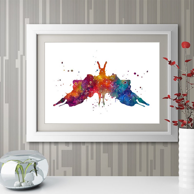 Rorschach Ink Blot Print Psychology Art Doctor Psychiatrist - Etsy