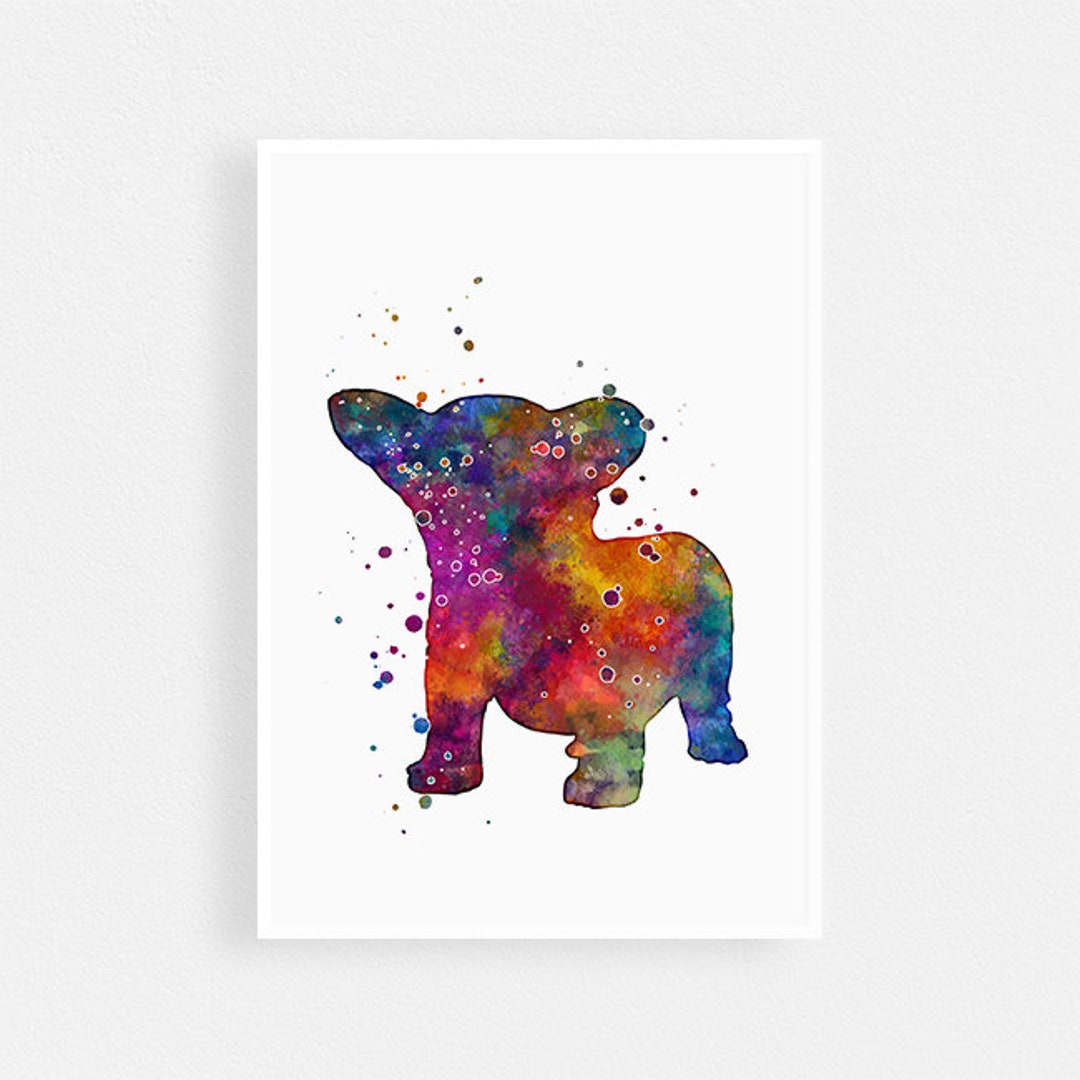 Corgi Art Print, Watercolor Corgi Decor for Kids Room, Corgi Nursery ...