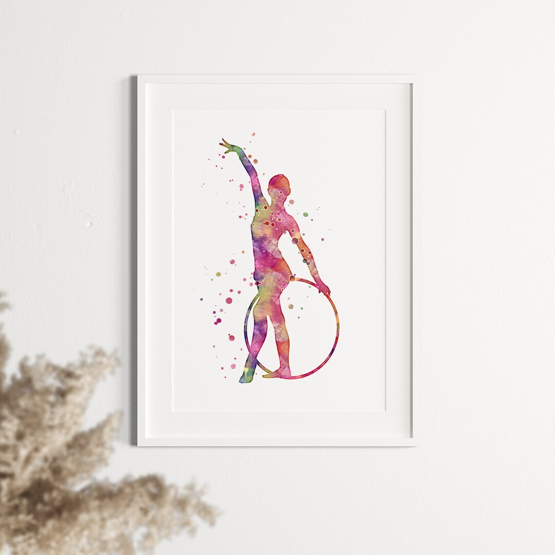 Rhythmic Gymnastics Wall Art Gor Girl Room Decor, Gymnast Artistic ...
